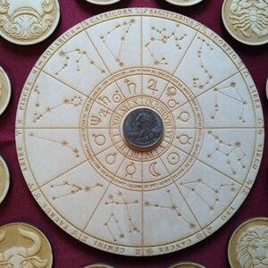 Zodiac Wheel With Zodiac Sign Discs - Etsy