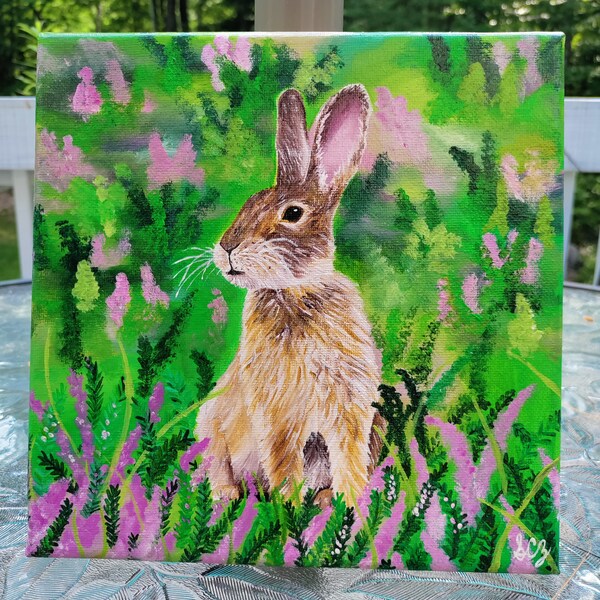 Bunny Painting - Etsy