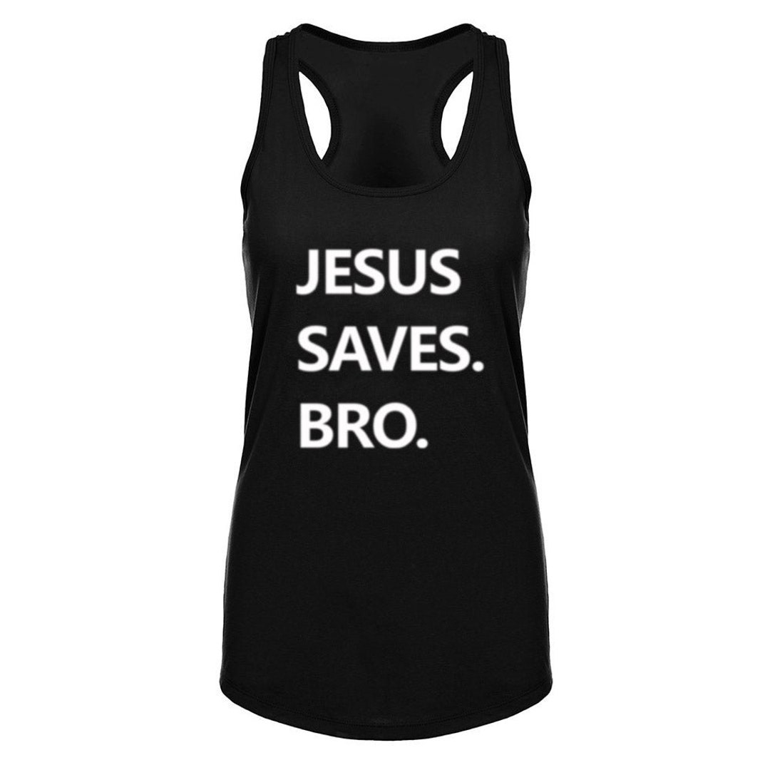 Ladies Racerback Jesus Saves Bro Tank Top Black Etsy