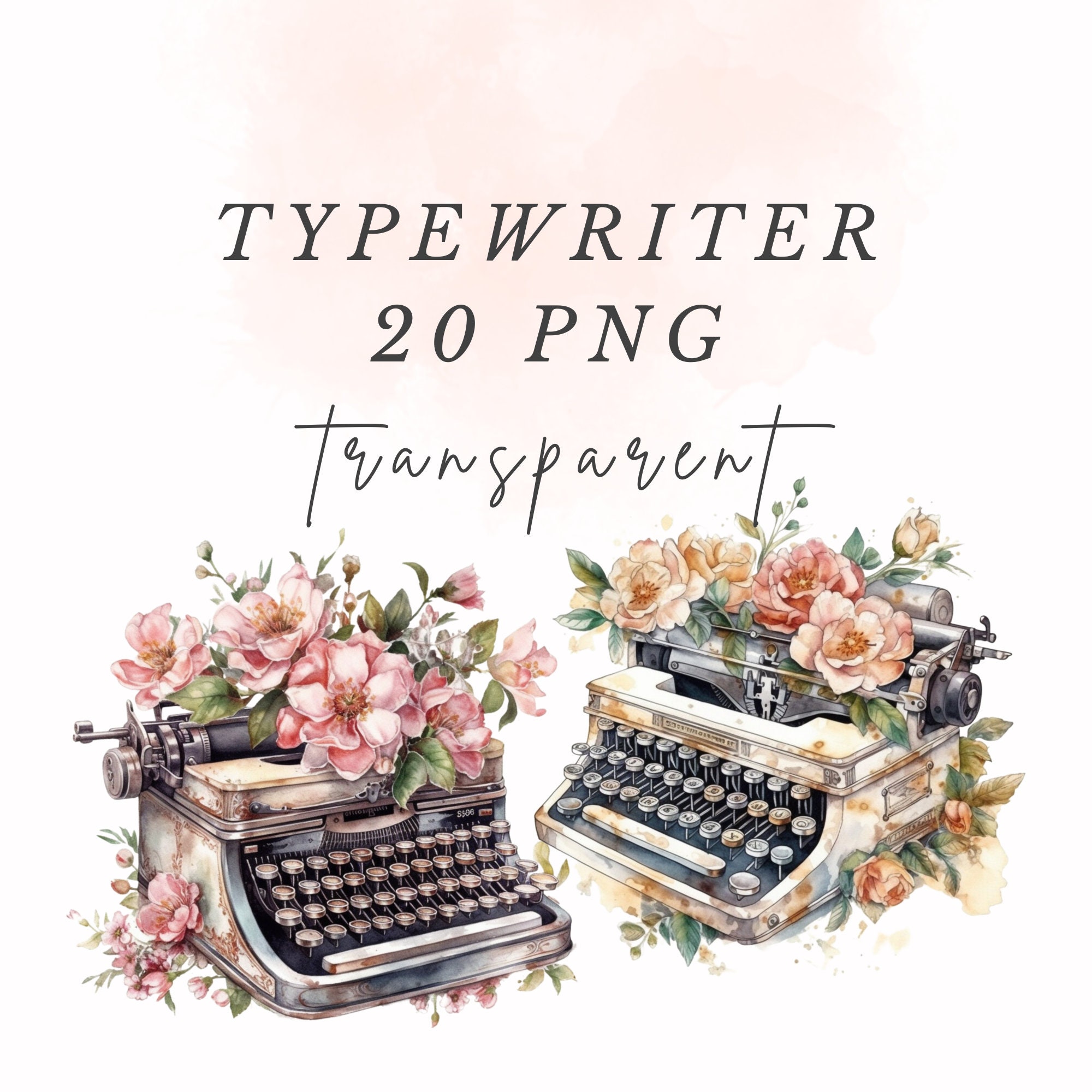 Vintage Typewriter Flowers