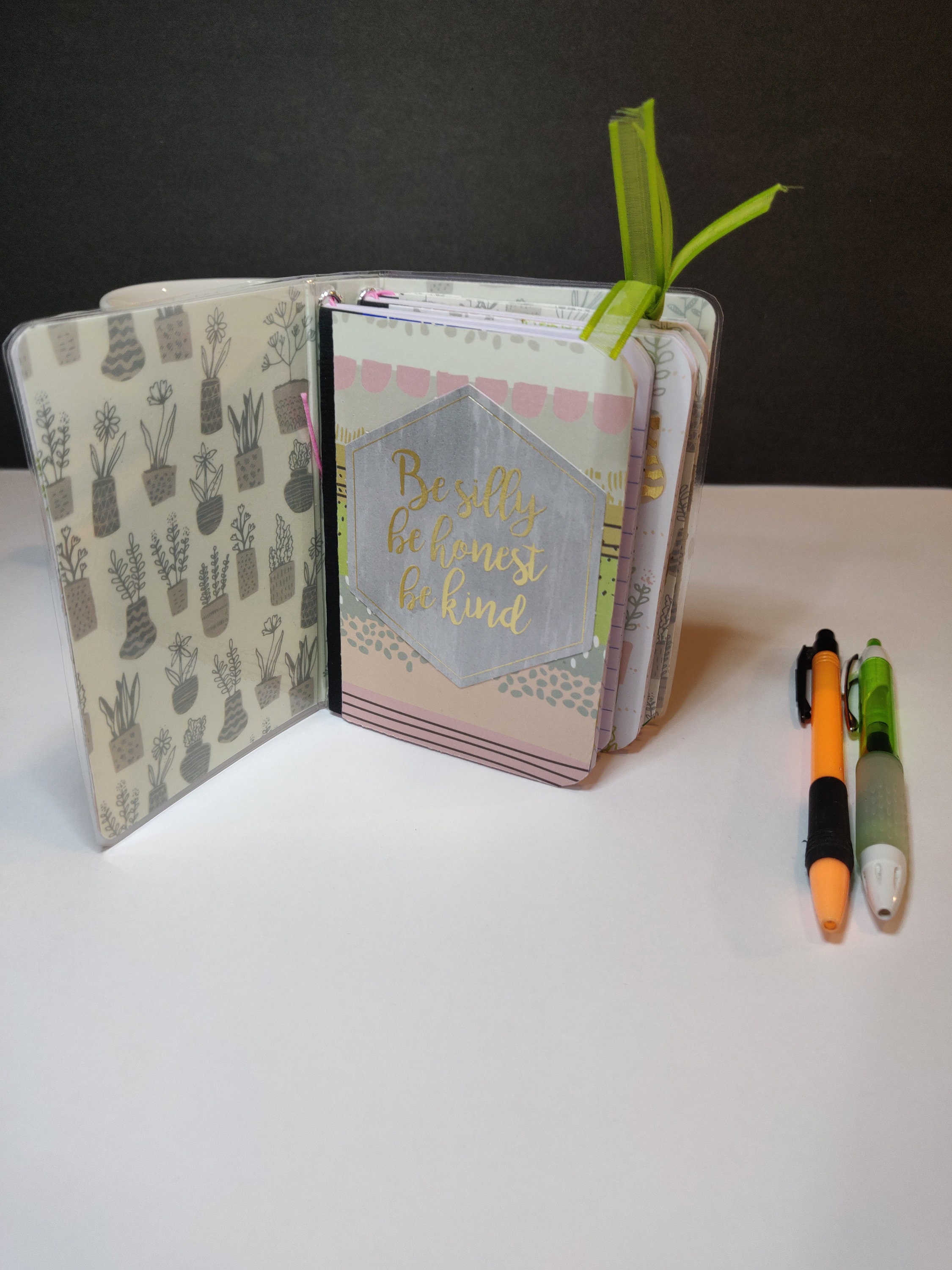 Mini Travelers Notebook - Small Notebook Set Cactus Succulent - Etsy