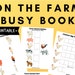 On the Farm Busy Book Bundle Farm Busy Book Printable - Etsy