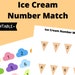 Ice Cream Number Match Worksheet Number Matching Game - Etsy