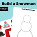 Build a Snowman Worksheet Dress up Game Winter Activity | Etsy Canada