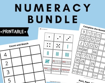 Numeracy Bundle Digital Download Numbers Math Counting | Etsy