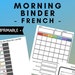 French Morning Binder, Digital Download, Busy Book Printable, Calendar ...