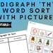 Digraph 'th' Word Sort With Pictures Worksheet, Letter Sounds Sorting ...