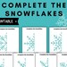 Snowflake Symmetry Printable Activity, Shapes, Snow, Winter, Snowflakes ...