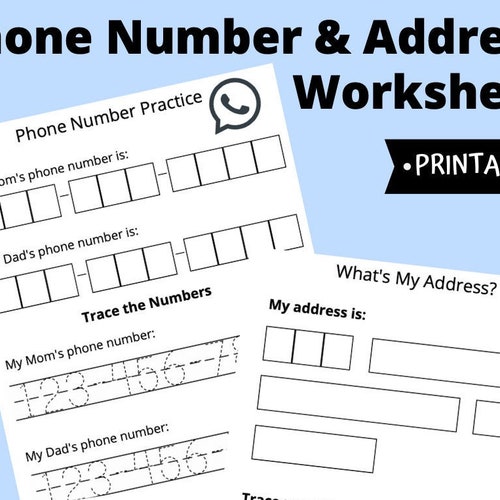 Editable Phone Number Tracing Practice Worksheet Preschool - Etsy