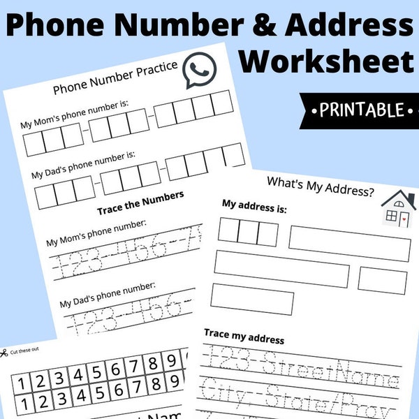 Number Worksheet - Etsy