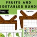 Fruits and Vegetables Printable Bundle, Sorting, Phonics, Beginning ...