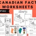 Canadian Fact Worksheets, Flash Cards, Provinces, Territories, Matching ...