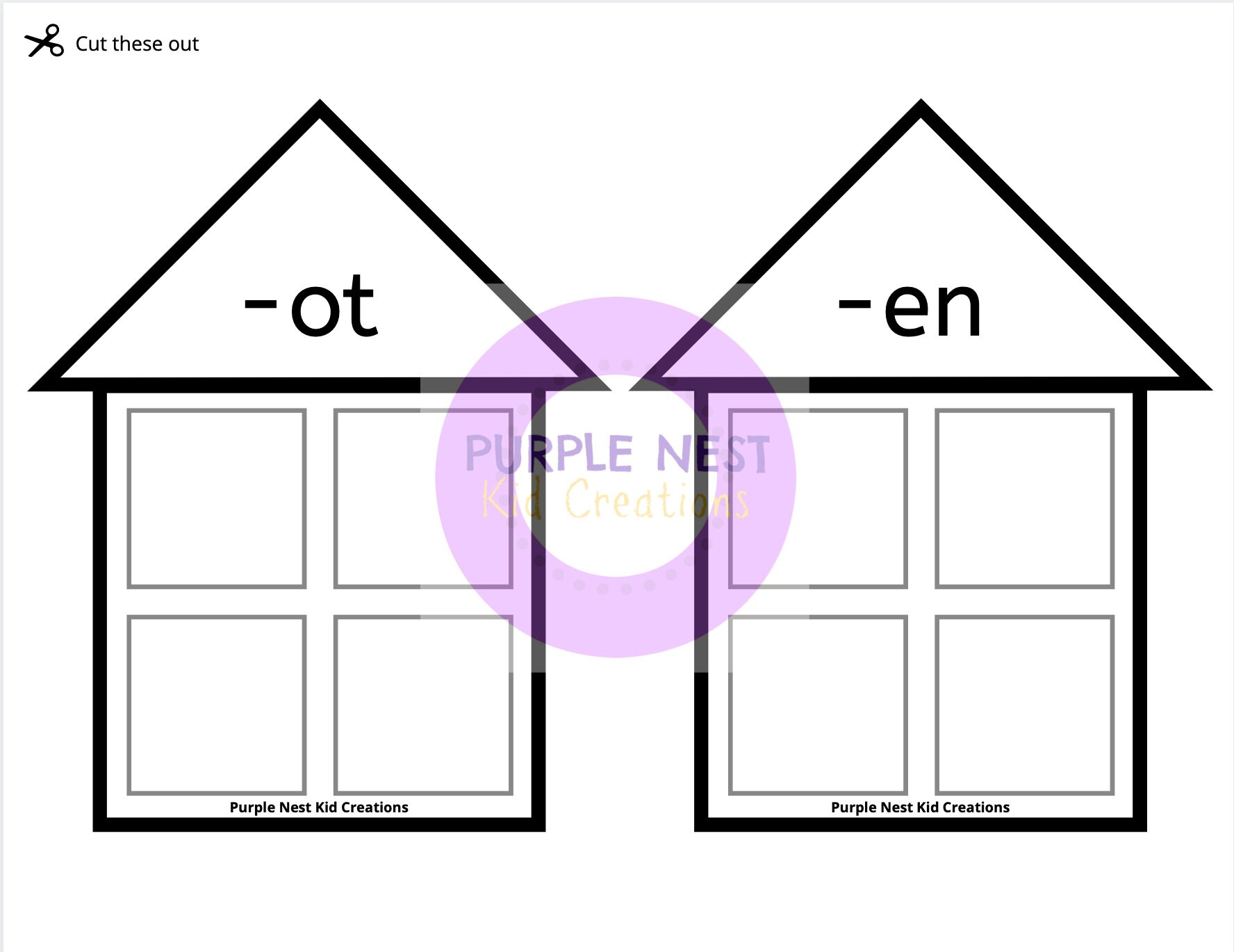 Word Family Houses Activity: CVC Rhyming Game (digital Download) - Etsy