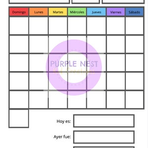 Spanish Perpetual Calendar, Morning Binder Activity Sheet, Digital ...