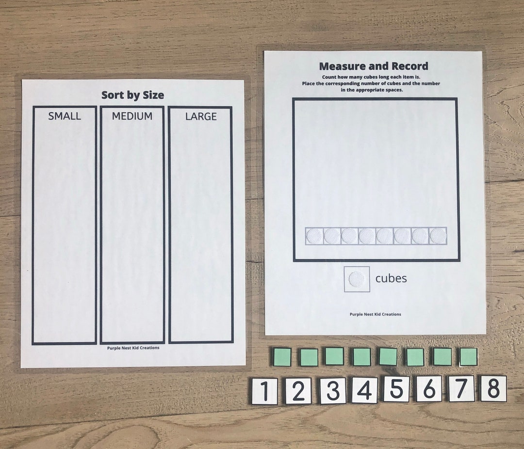Measurement Activities, Digital Download, Sort by Size, Size Sort ...