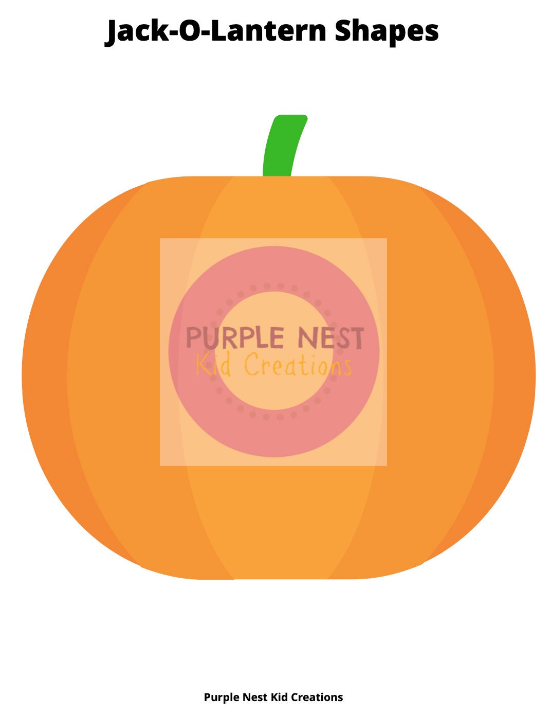 Jack-o-lantern Shapes Activity: Printable Halloween Preschool Game (PDF ...