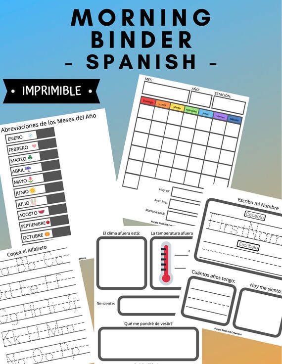 Dual Language Classroom Must Haves SPANISH Calendar Kit Months Days ...