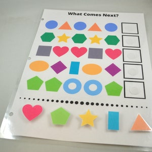Shape Pattern Worksheet: Preschool Printable Game (digital Download) - Etsy