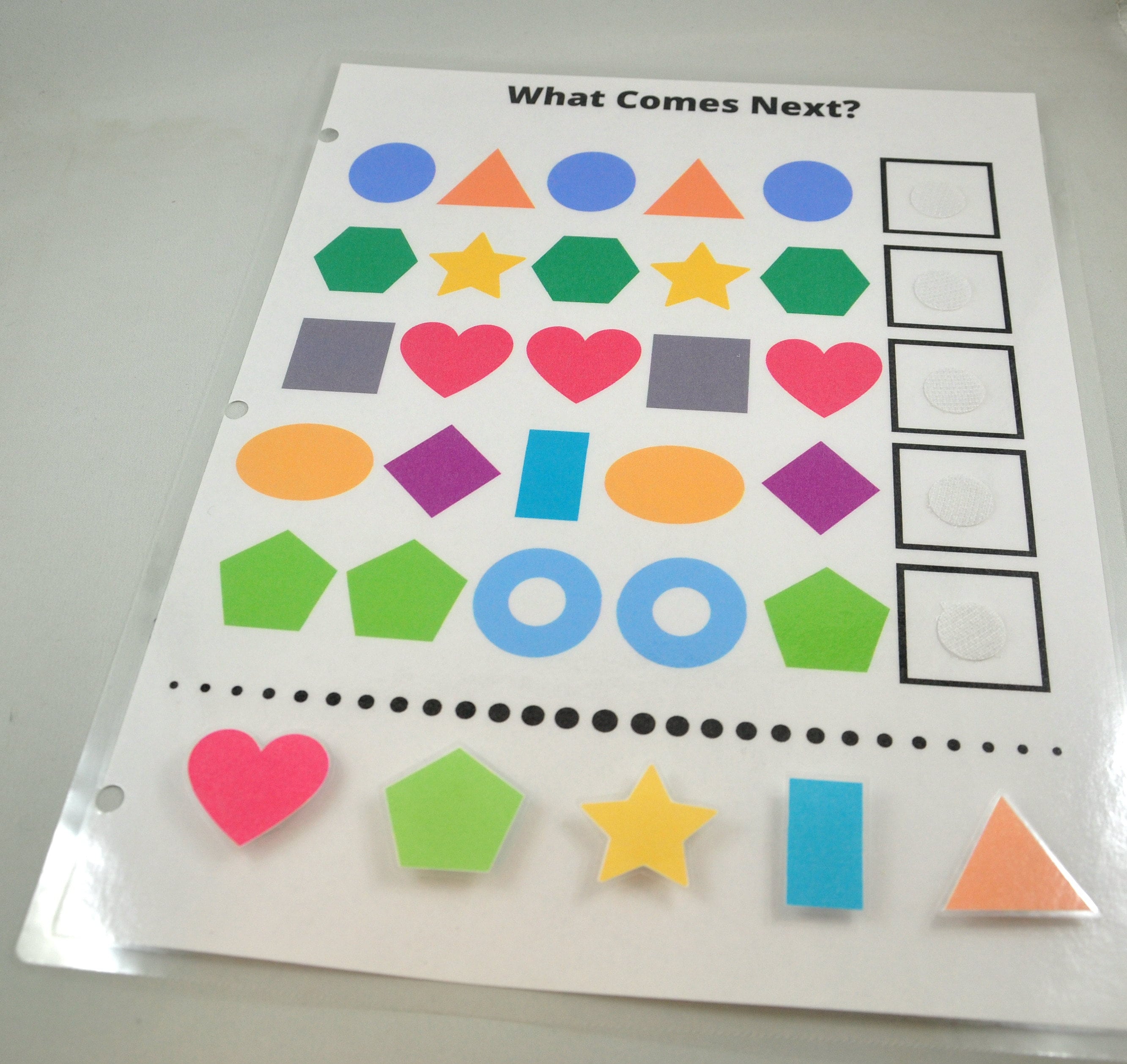 Shape Pattern Worksheet: Preschool Printable Game (digital Download) - Etsy