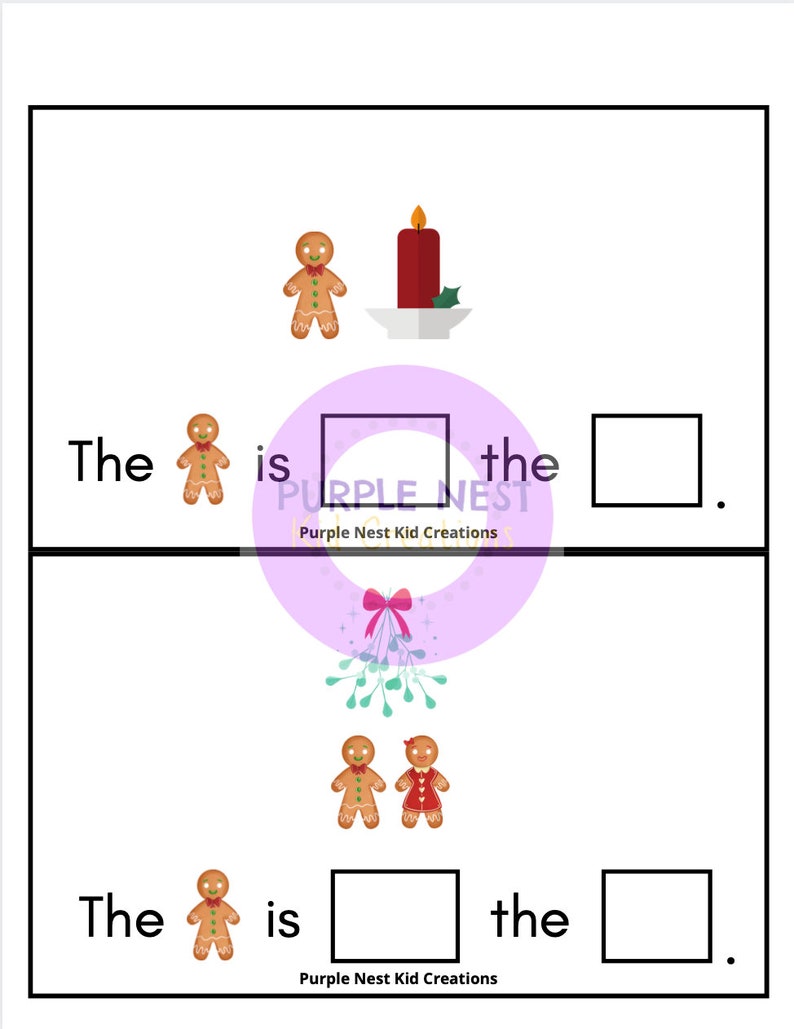 Gingerbread Man Preposition Activity: Christmas Literacy Center ...