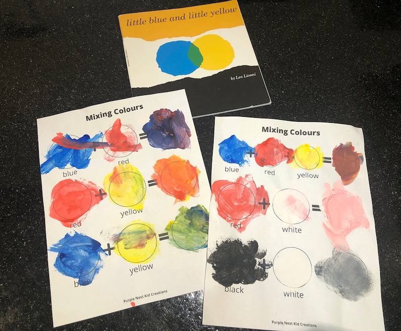 Mixing Colors Worksheet Color Mixing Educational Preschool - Etsy UK