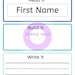 Name Practice Worksheet Printable Spelling Game Learn to | Etsy Canada