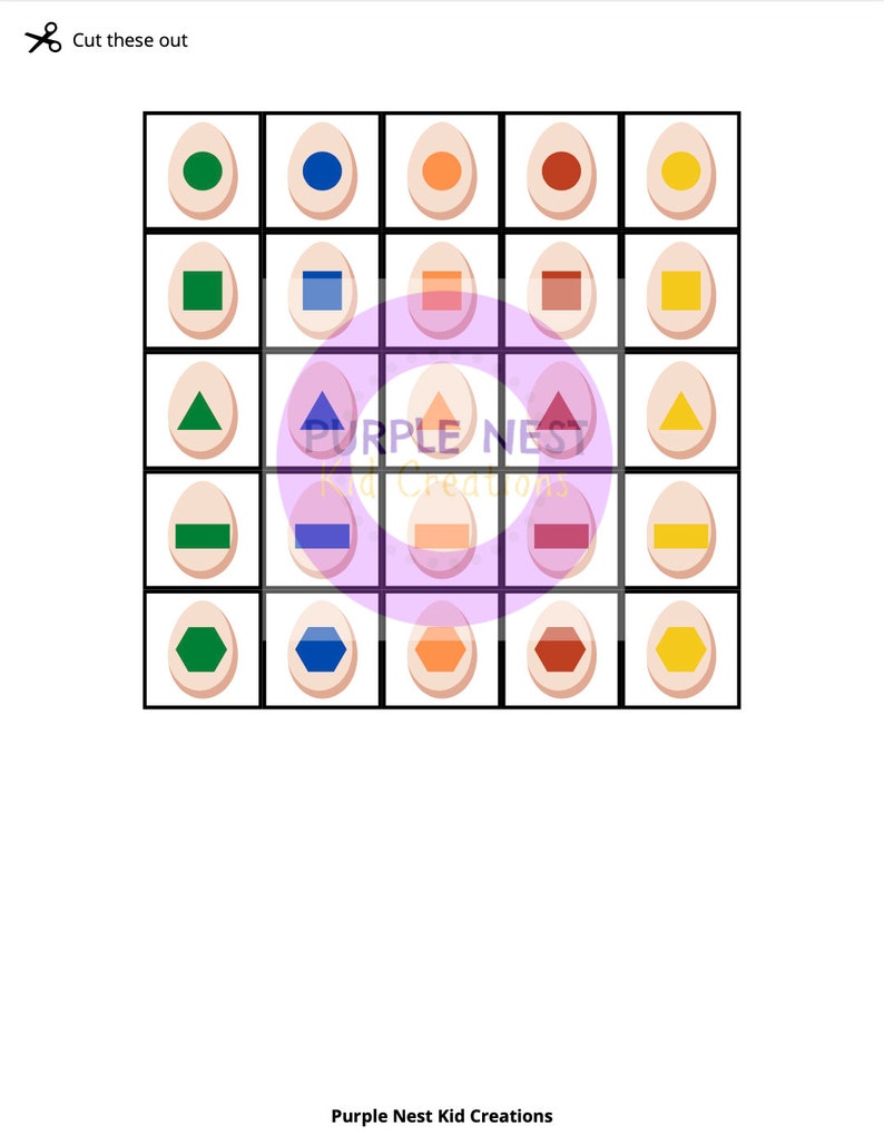 Chicken Egg Shape Sorting Worksheet: Preschool Farm Activity (digital ...