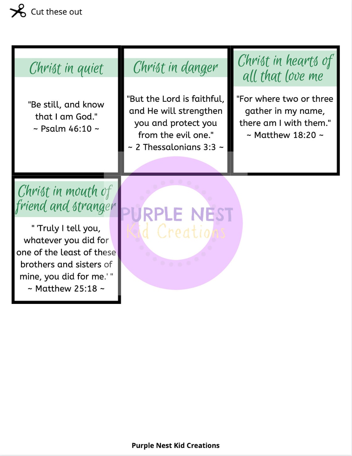 St. Patrick's Breastplate Prayer Scripture Cards | Etsy