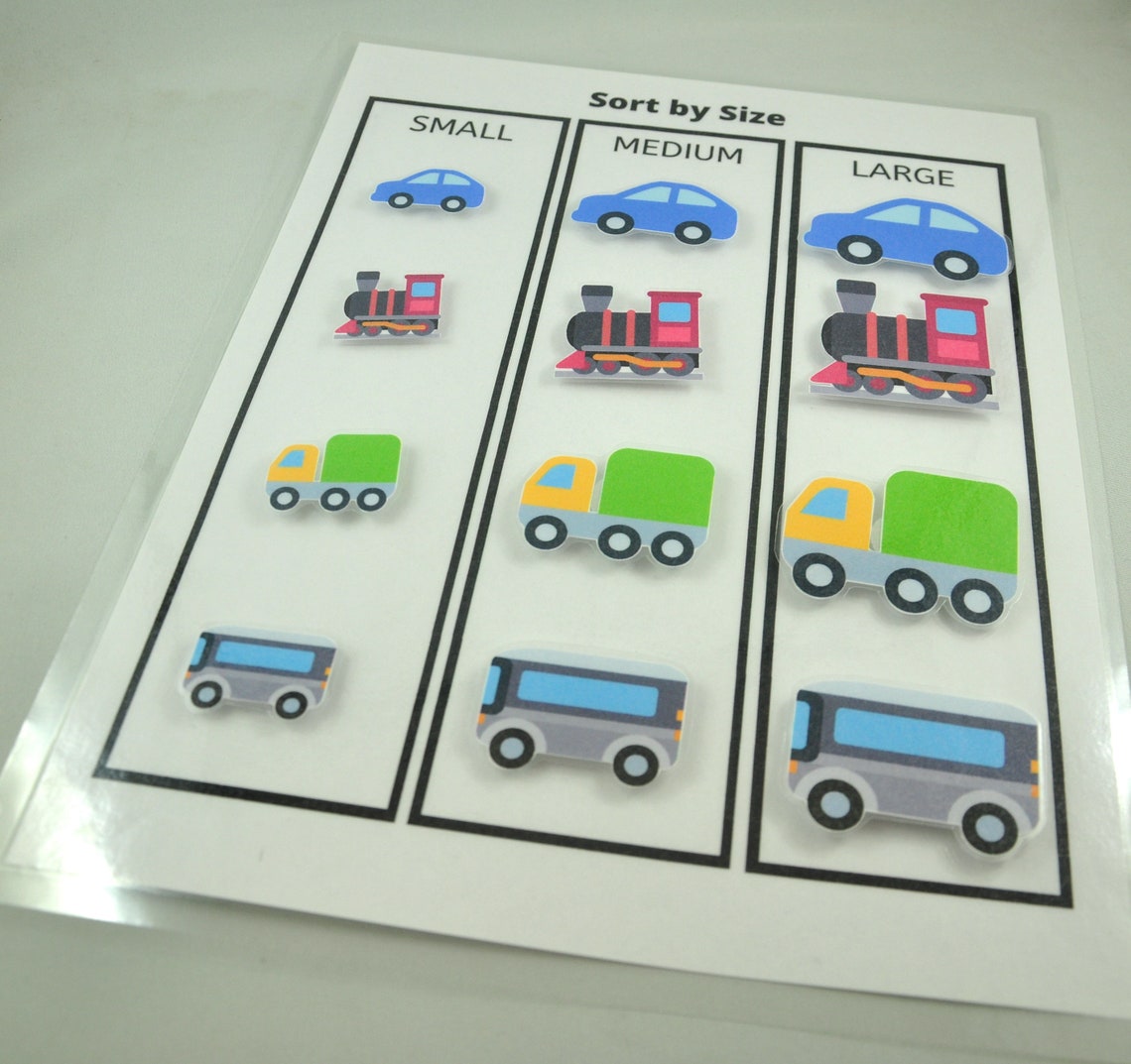 Sort by Size Worksheet Size Sorting Game Educational - Etsy