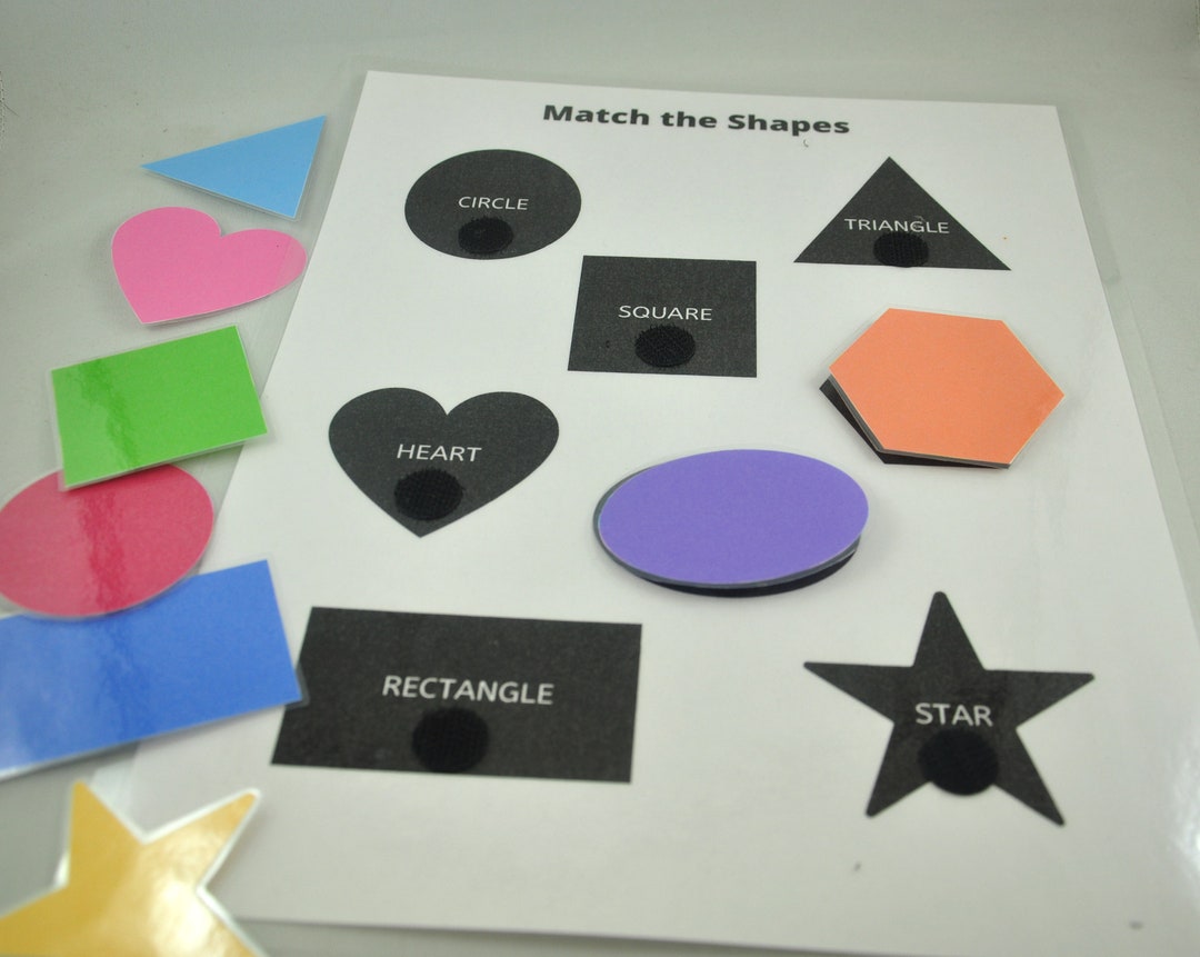 Shape Match Worksheet, Shape Matching Game, Educational Preschool ...