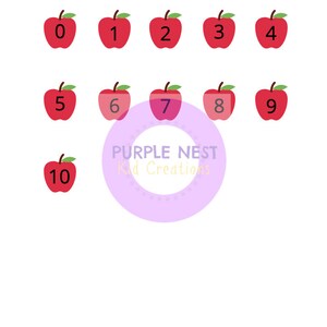Apple Tree Number Match Worksheet: Preschool Printable Game (digital ...