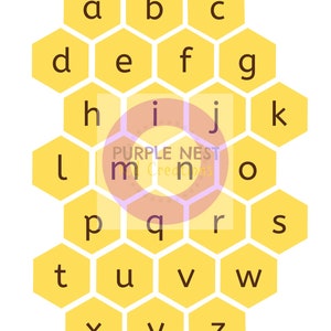 Honeycomb Alphabet Matching Worksheet: Lowercase to Uppercase (digital ...