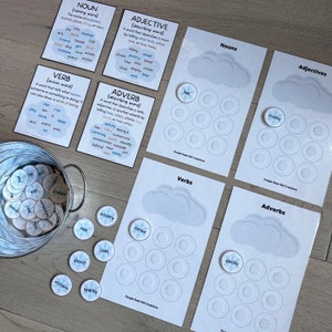 Winter Parts of Speech Pack, Winter Adjectives, Digital Download ...