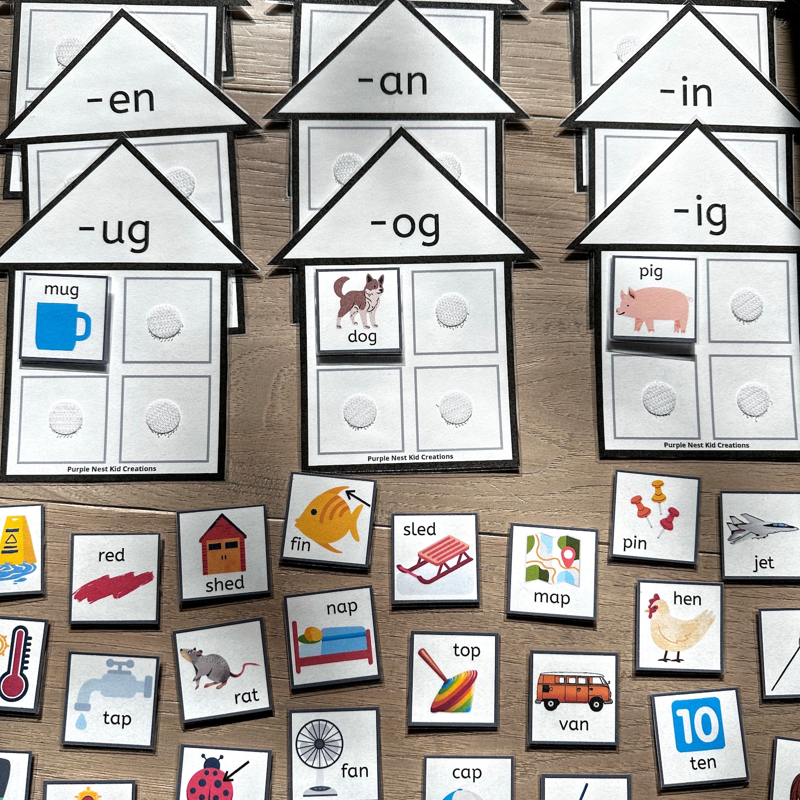 Word Family Houses Activity: CVC Rhyming Game (digital Download) - Etsy