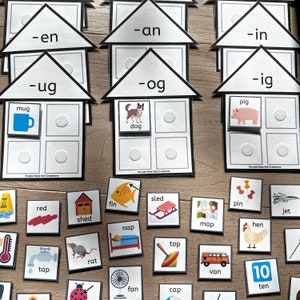 Word Family Houses Activity: CVC Rhyming Game (digital Download) - Etsy