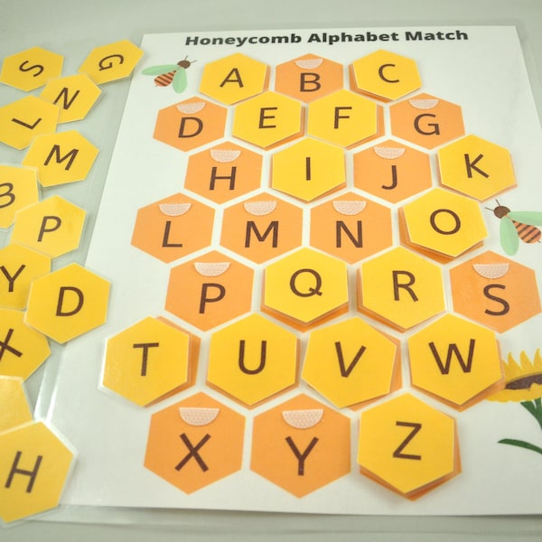 Honeycomb Alphabet - Etsy