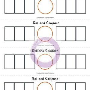 Roll and Compare Activity, Math Activity, Greater Than Less Than ...