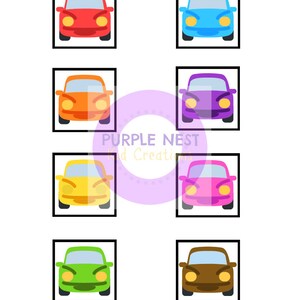 Color Match Game: Vehicle Fill-up Activity (PDF Printable) - Etsy