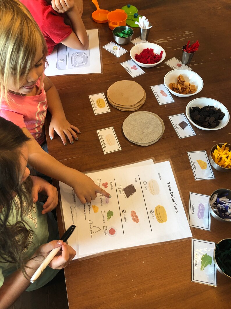 Taco Dramatic Play Printable Activity Busy Bag Pretend Play | Etsy Canada