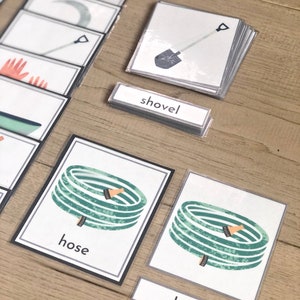 Gardening Flash Cards, Montessori, Nomenclature, Three Part Cards ...