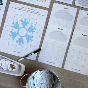 Winter Parts of Speech Pack, Winter Adjectives, Digital Download ...