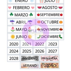 Spanish Perpetual Calendar, Morning Binder Activity Sheet, Digital ...