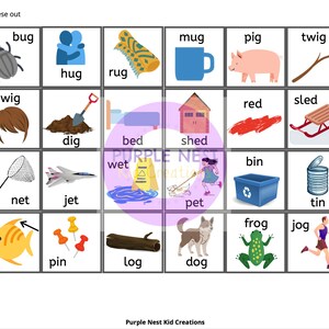Word Family Houses Activity: CVC Rhyming Game (digital Download) - Etsy