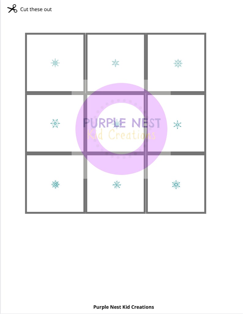 Snowflake Match Worksheet Snowflake Matching Game Winter - Etsy