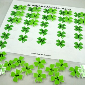 St. Patrick's Printable Bundle, St. Patrick's Day, Alphabet, Matching ...
