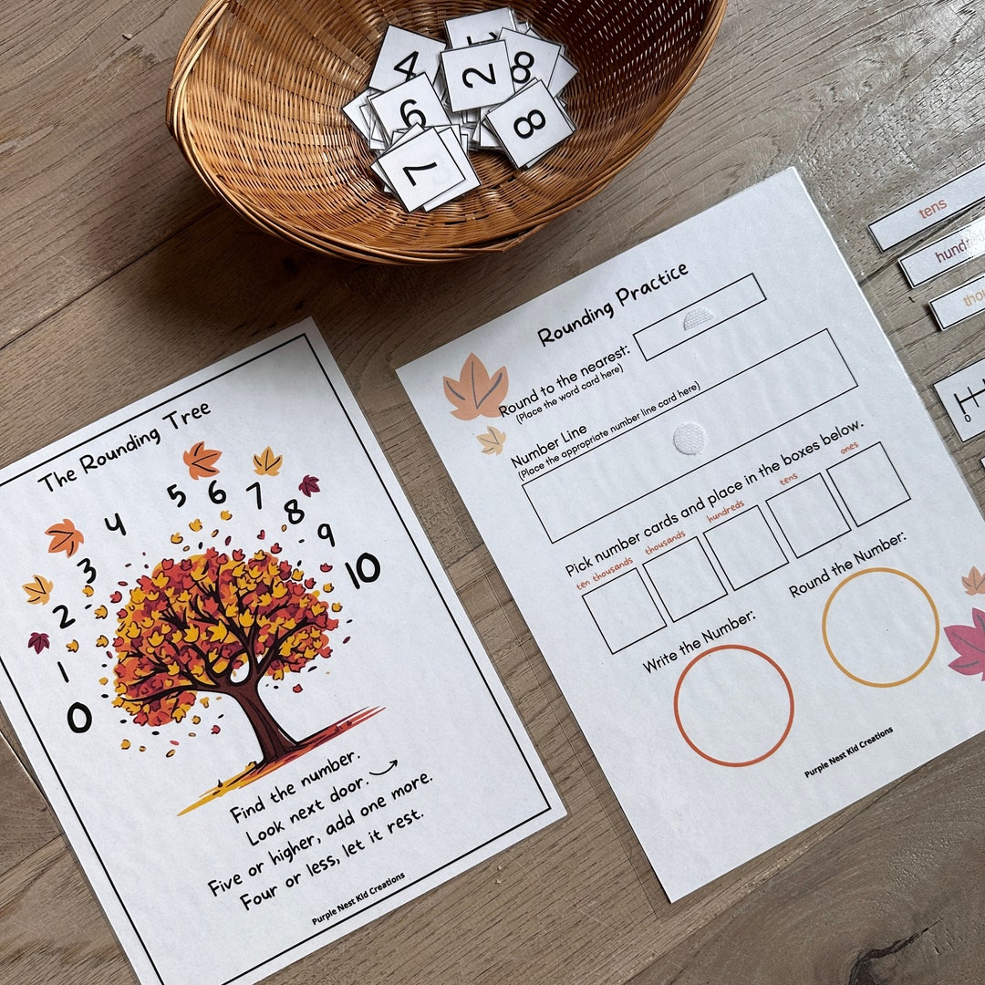 Rounding Practice, Math Worksheet, Math Poster, Rounding Numbers, Math ...