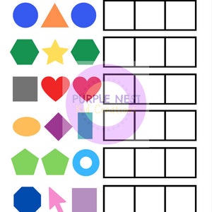 Complete the Pattern Worksheet, Digital Download, Finish the Pattern ...