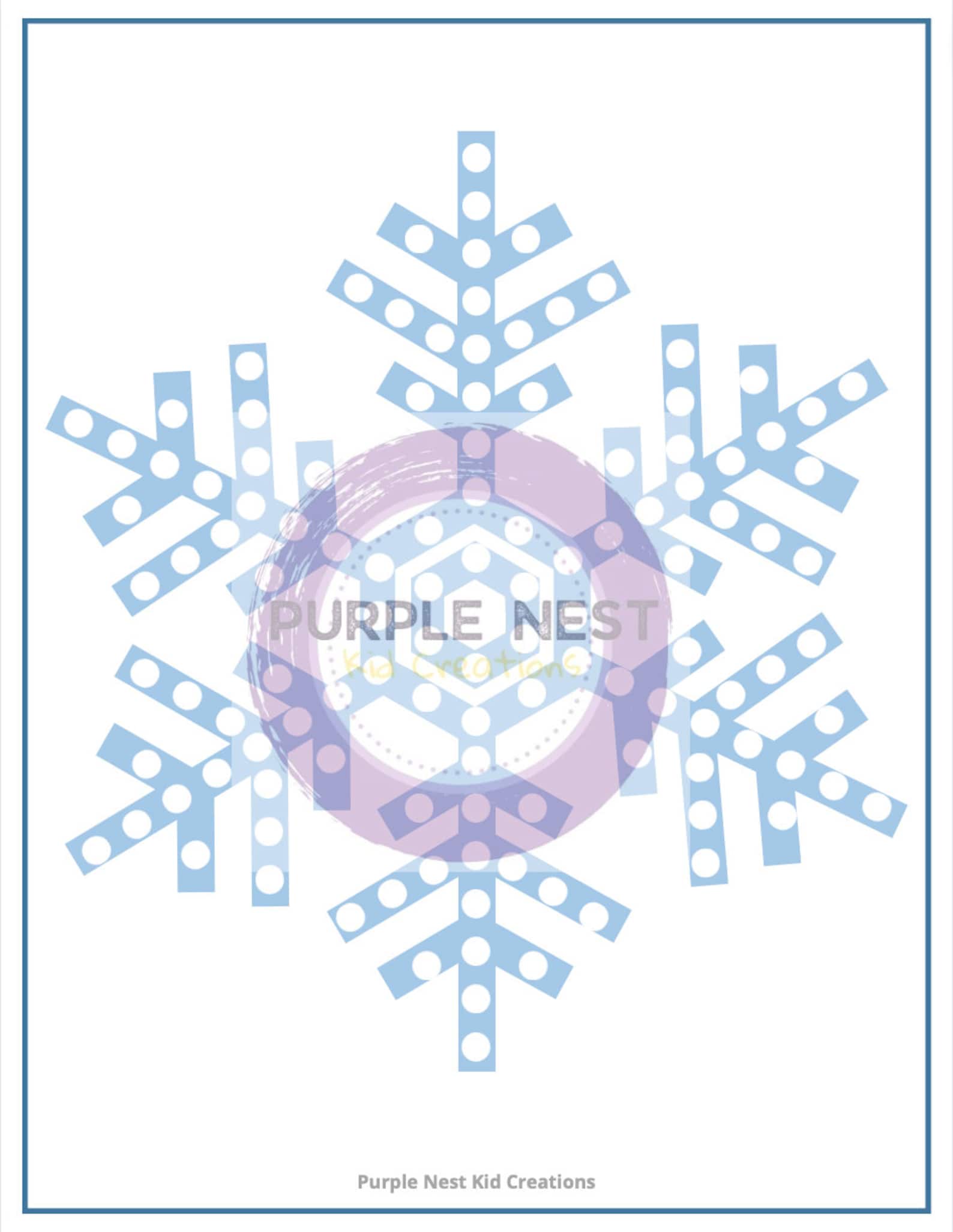 Snowflakes Dot Art Printable Activities Snow Q-tip Painting - Etsy