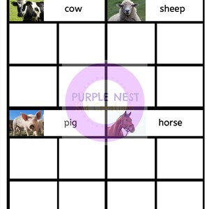 Farm Animal Sort Worksheet, Farm Animals Sorting Game, Educational ...