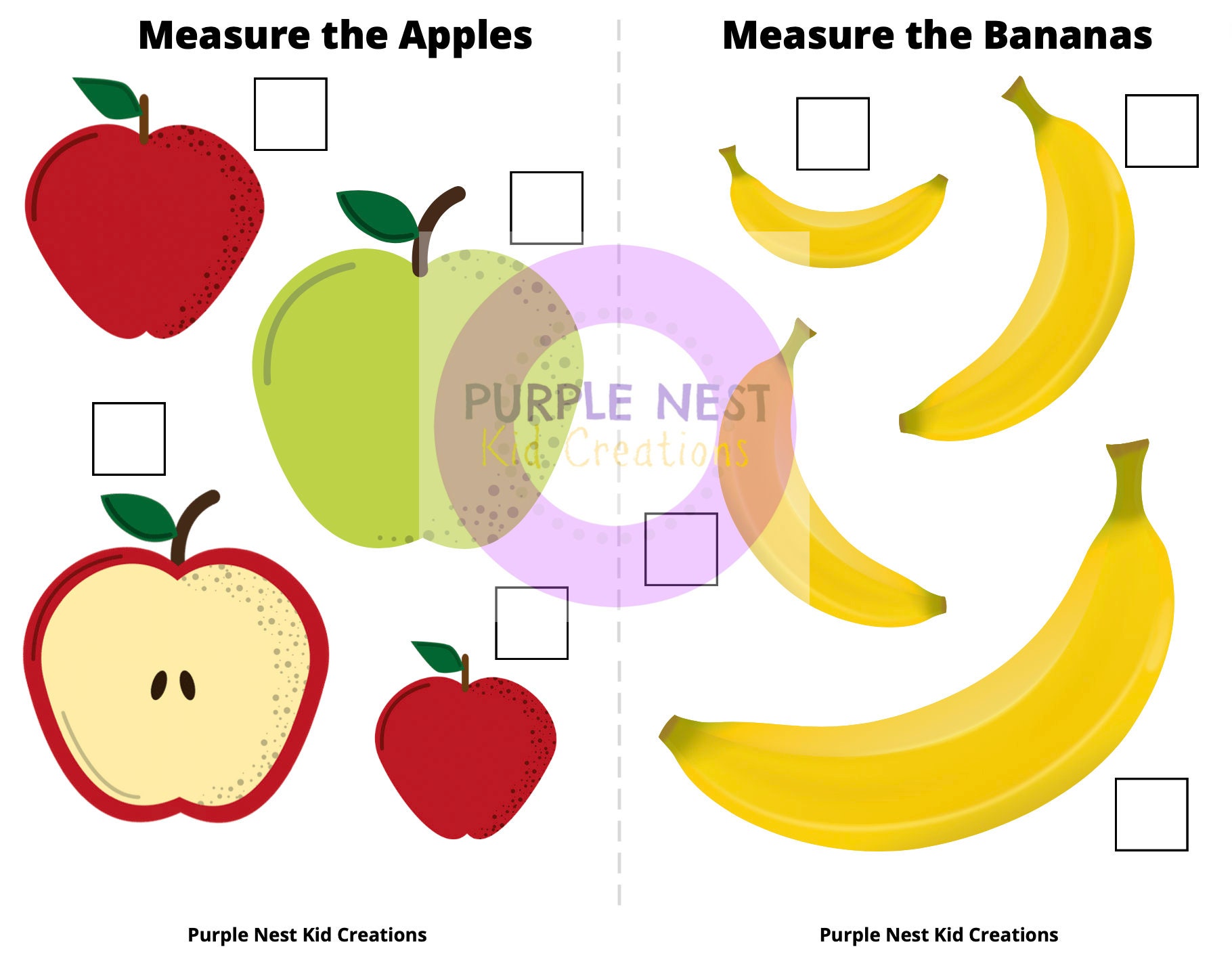 Measure the Fruits and Vegetables Measurement Activity Math | Etsy